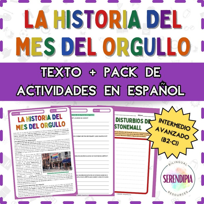 Historia Del Mes Del Orgullo LGBTQ+ | Actividades LECTURA & ESCRITURA ...