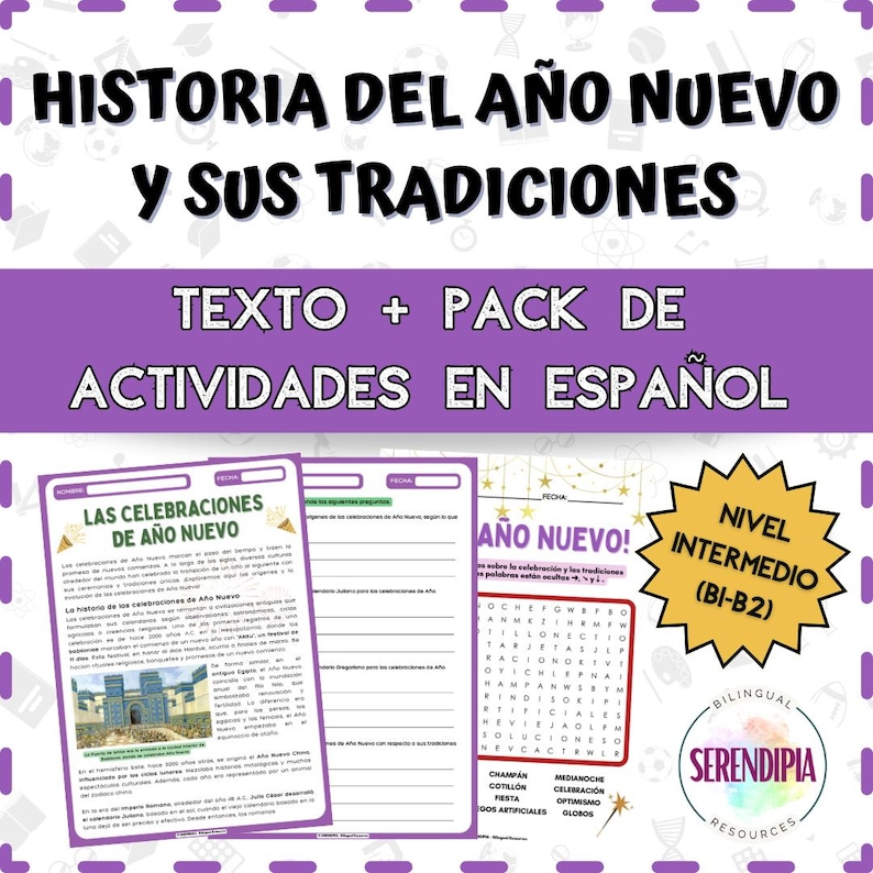 Historia Del Año Nuevo Y Tradiciones | Actividades LECTURA & ESCRITURA ...