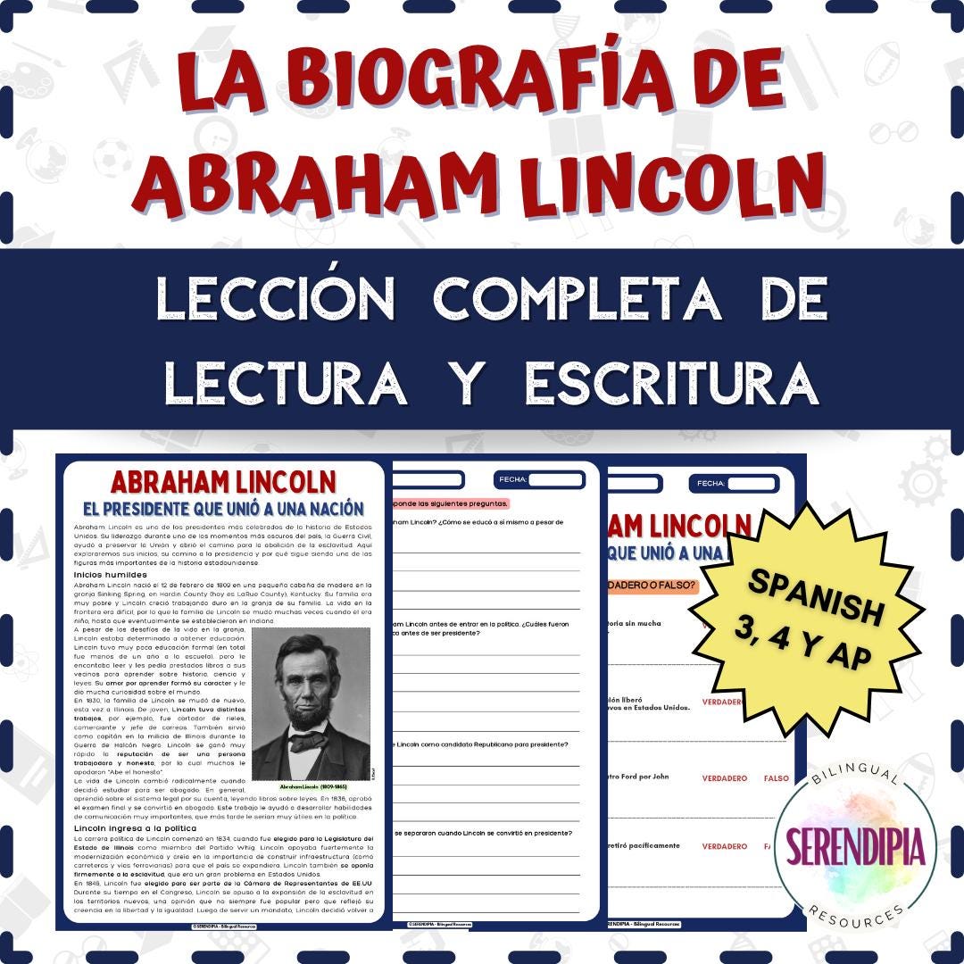Biografía De Abraham Lincoln ACTIVIDADES DE LECTURA | Abraham Lincoln ...