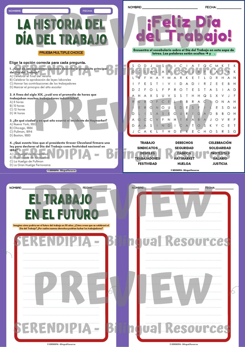 Historia Del Día Del Trabajo | ACTIVIDADES LECTURA Comprensiva ...