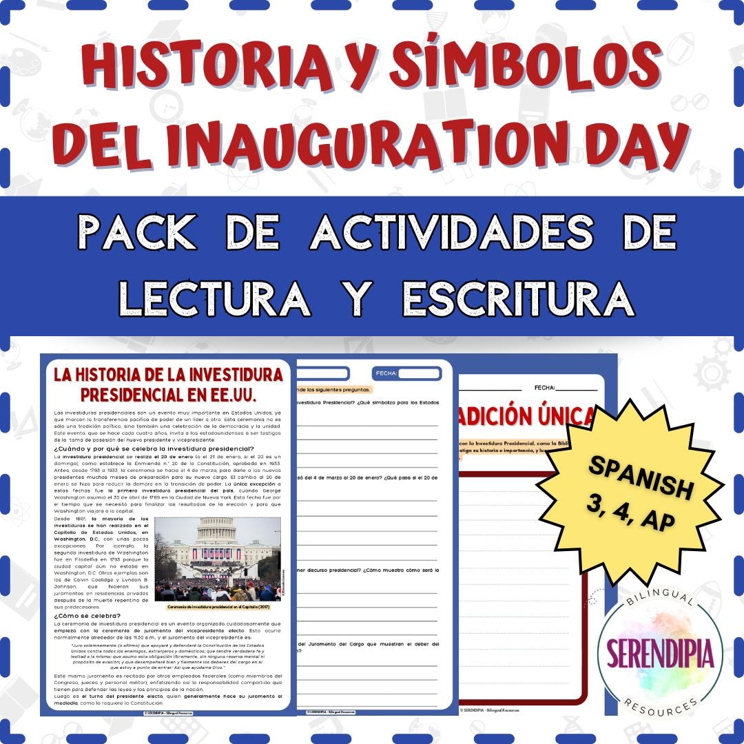 Inauguration Day Lectura | Presidential Inauguration Day Spanish ...
