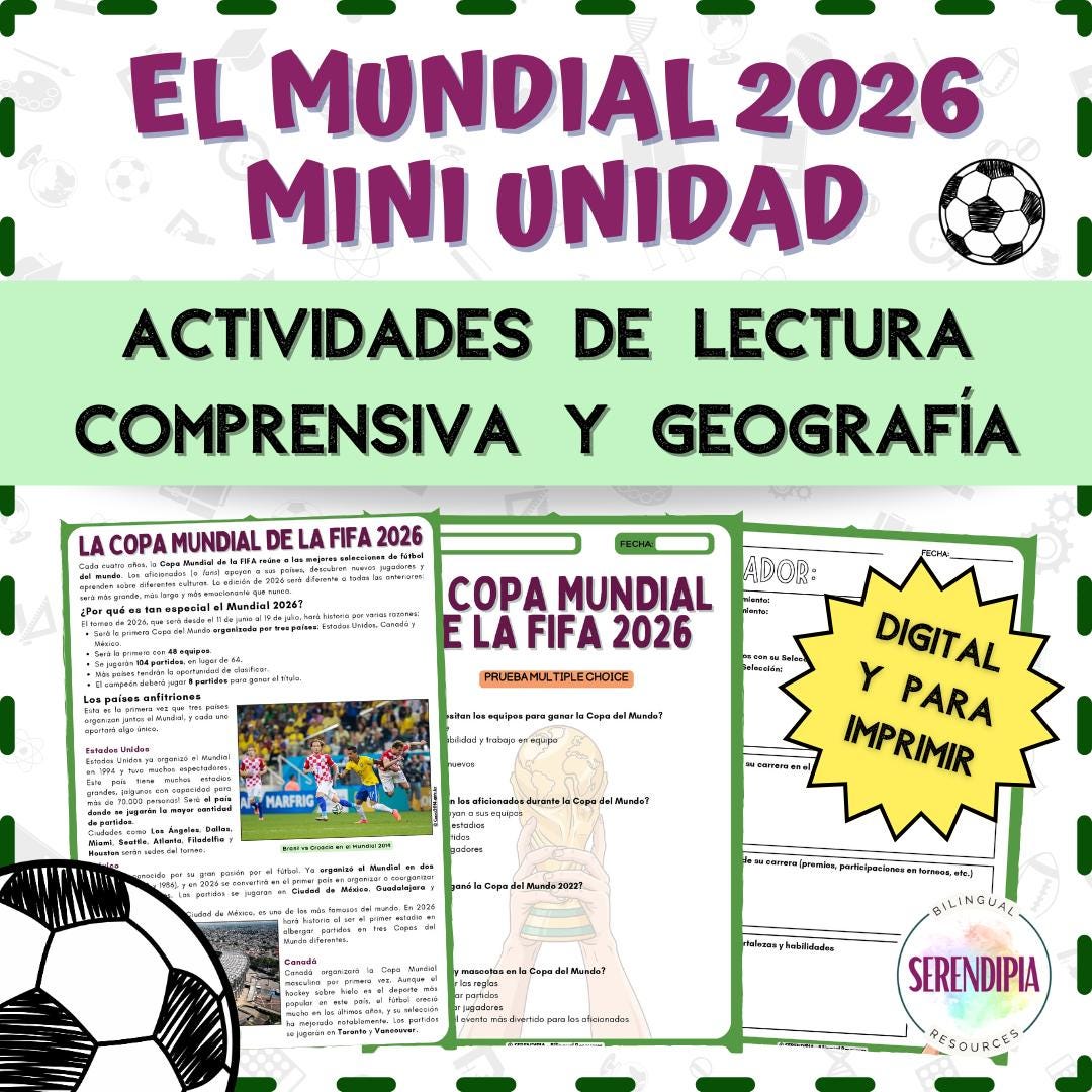 Copa Del Mundo 2026 Lecturas Y Actividades | Mundial De Fútbol | 2026 ...
