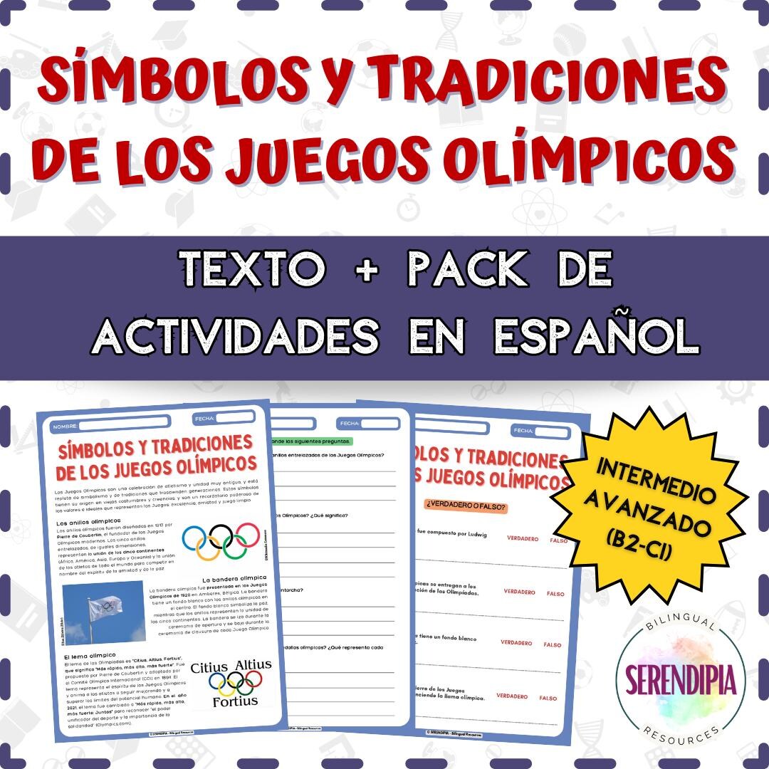 Juegos Olímpicos: Símbolos Y Tradiciones | TEXTO+ACTIVIDADES | Olympics ...