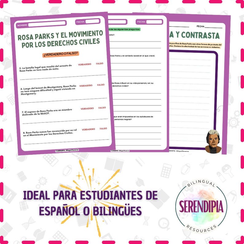 Biografía De Rosa Parks | ACTIVIDADES LECTURA & ESCRITURA | Civil ...