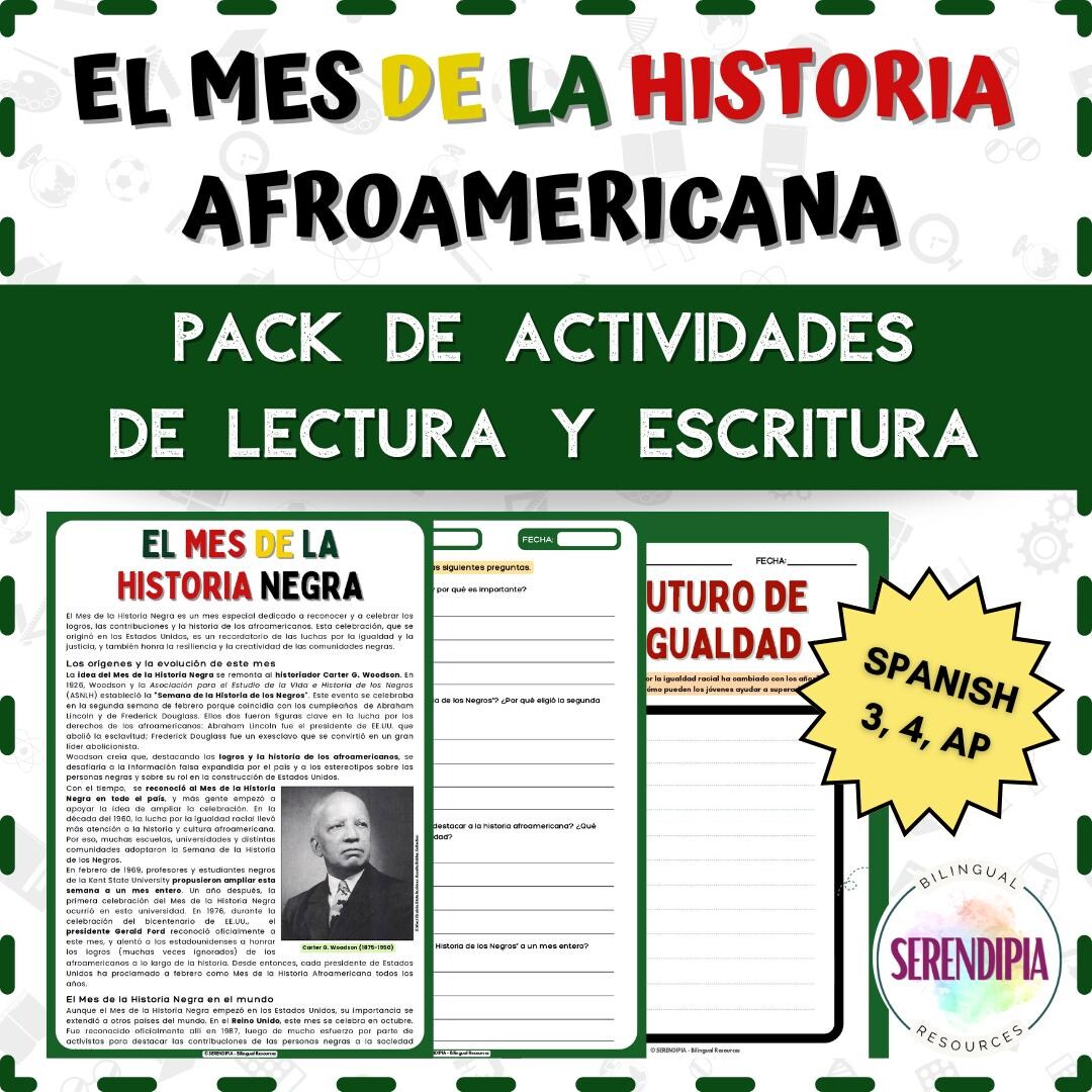 Black History Month Lectura | Black History Month Spanish Reading ...