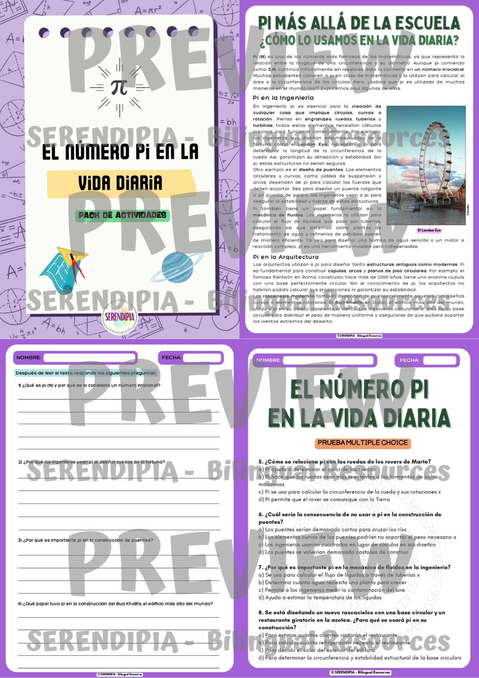 El Número Pi En La Vida Diaria | Actividades LECTURA COMPRENSIV ...