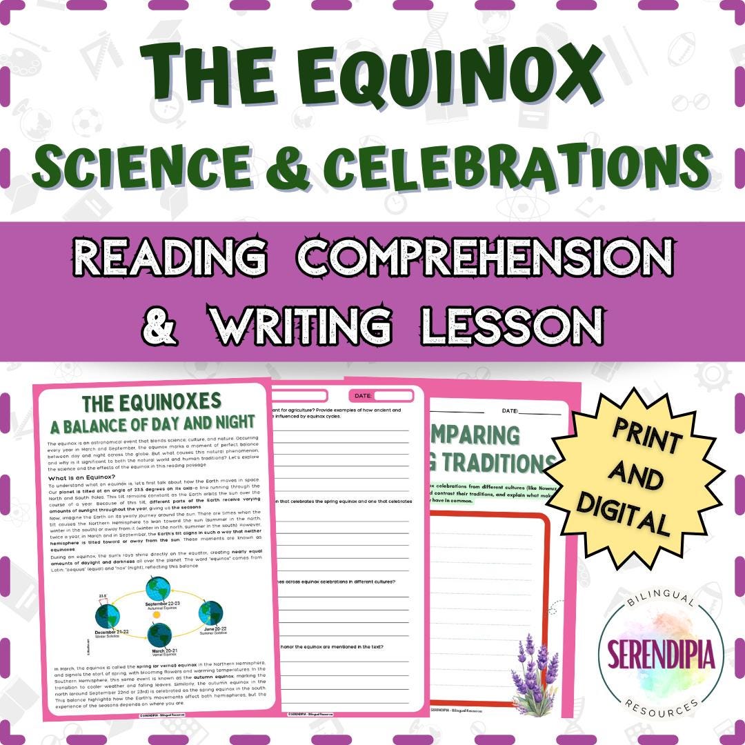 Spring & Fall Equinox Science | Nonfiction READING COMPREHENSION ...