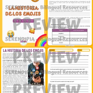 Historia De Los Emojis | Actividades LECTURA & ESCRITURA | High ...
