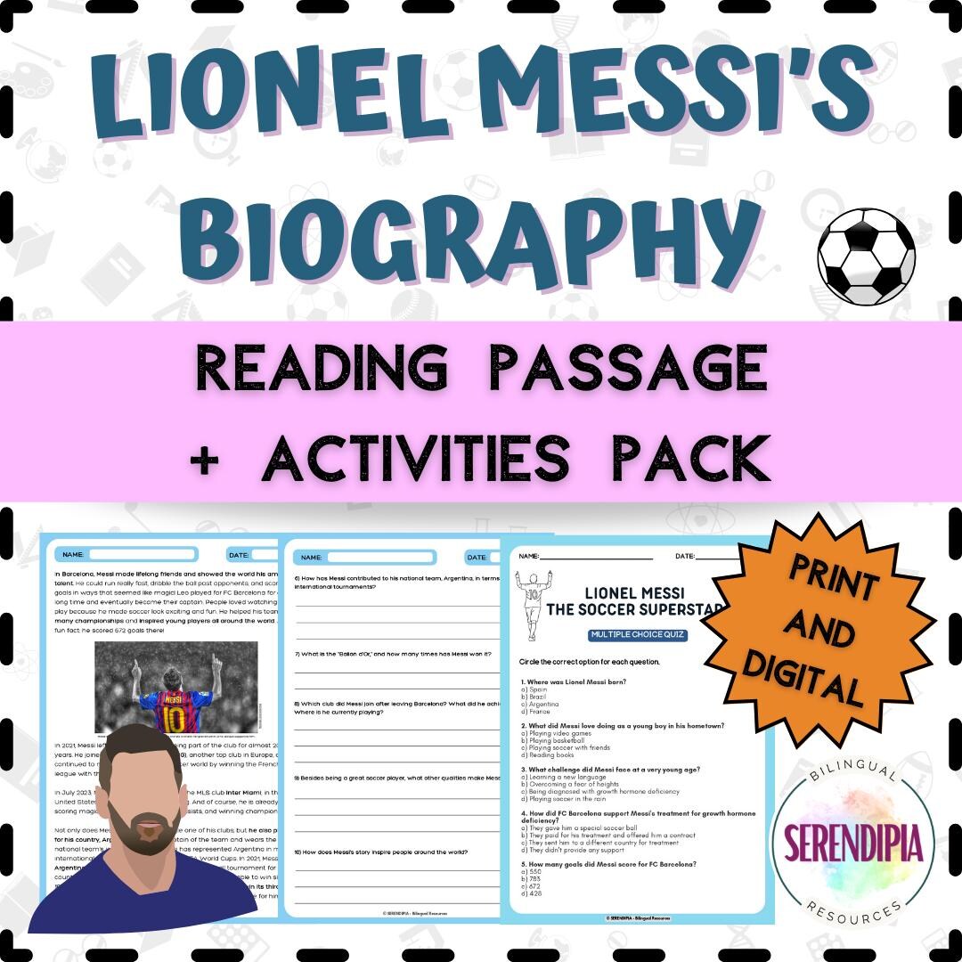 Lionel Messi's Biography | READING & WRITING WORKSHEETS | Reading ...