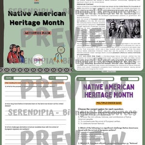 Native American Heritage Month & Leaders | READING COMPREHENSION ...