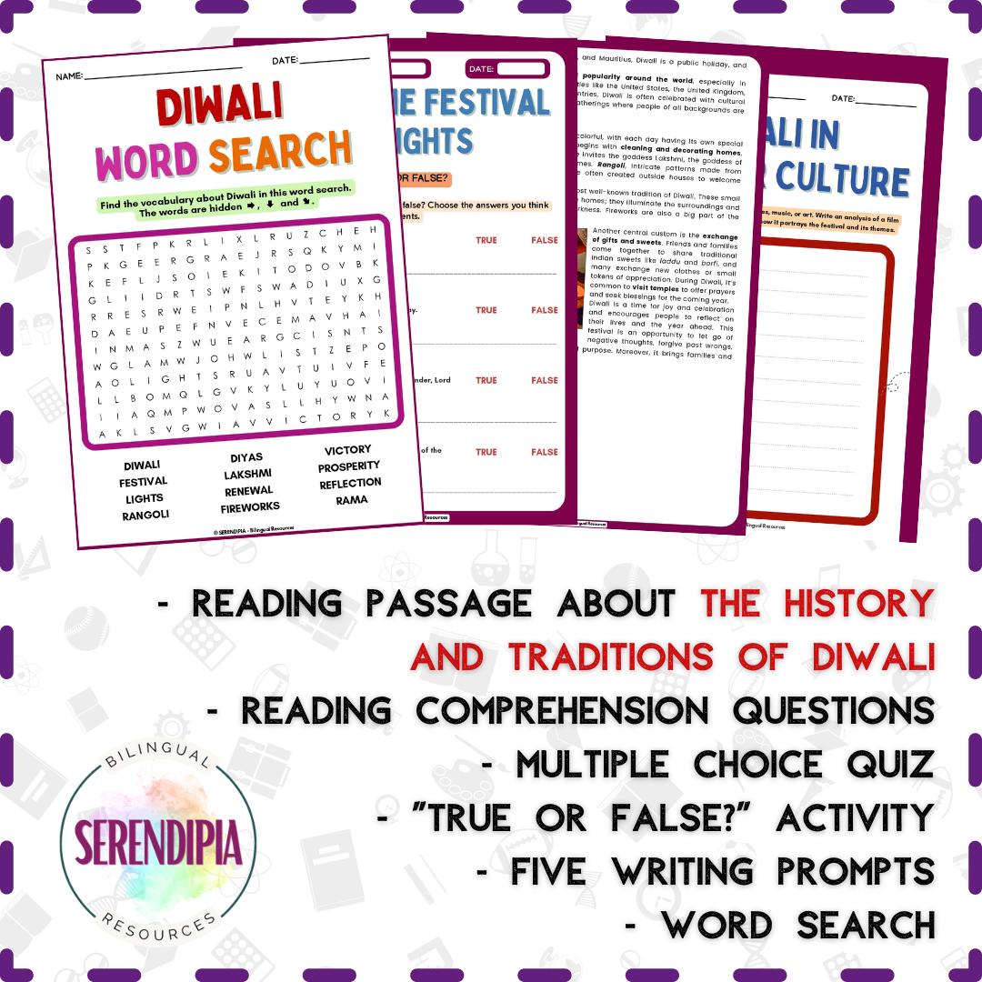 Diwali: History and Traditions | READING and WRITING WORKSHEETS ...