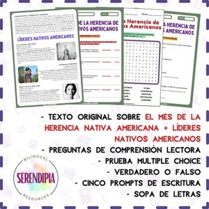 Mes Herencia Nativa Americana + Líderes | LECTURA & ESCRITURA | Native ...