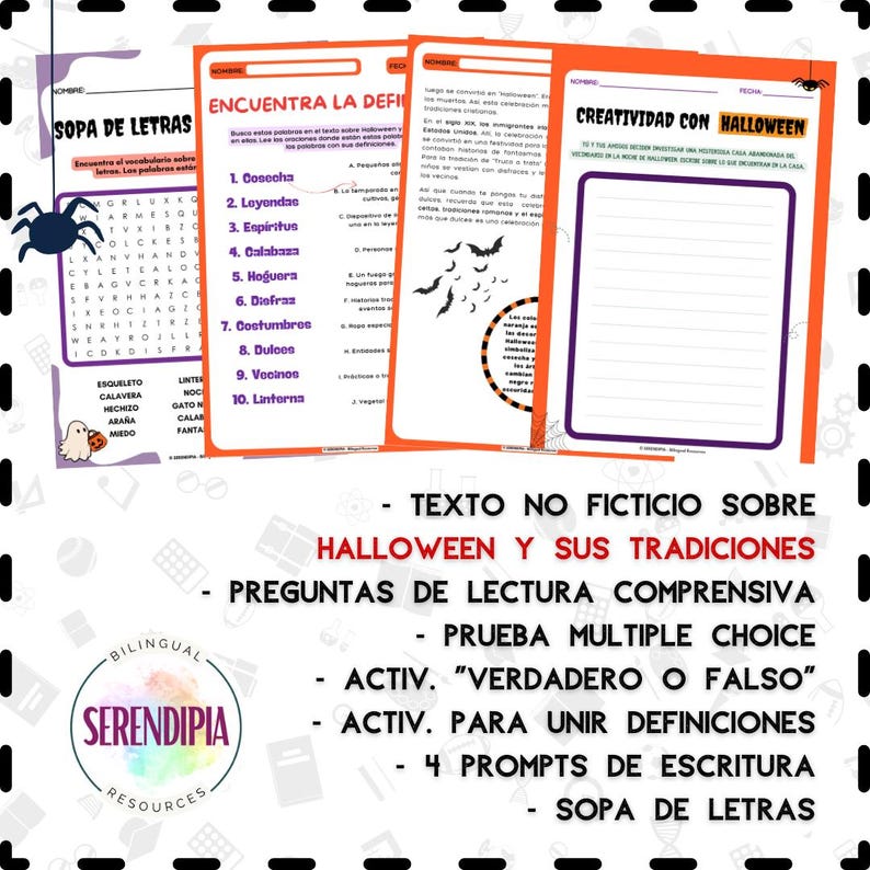 Historia Y Tradiciones Halloween | Actividades LECTURA COMPRENSIVA ...