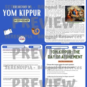 Yom Kippur History & Traditions | READING and WRITING WORKSHEETS ...