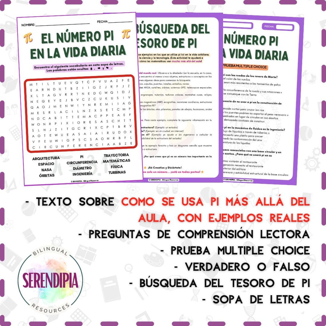 El Número Pi En La Vida Diaria | Actividades LECTURA COMPRENSIV ...