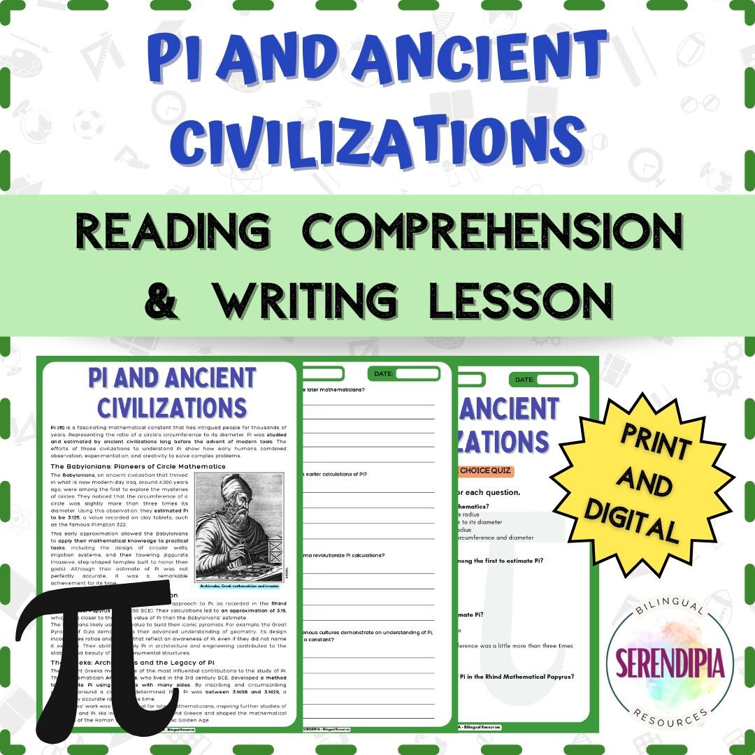 Math and Ancient Civilizations Reading Comprehension | Pi Day Reading ...