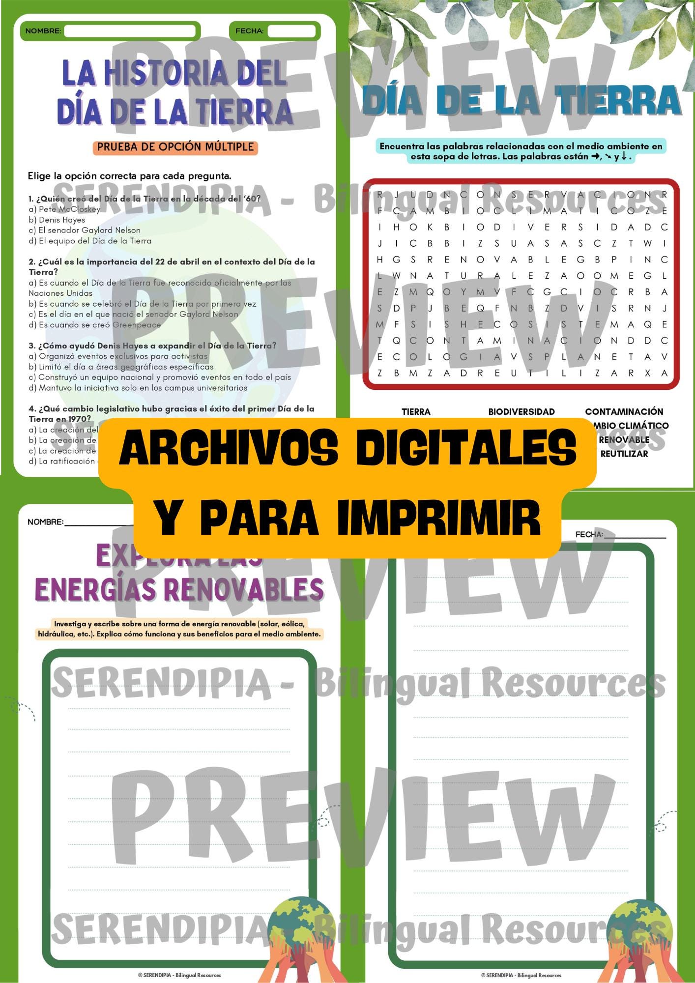 Historia Del Día De La Tierra | ACTIVIDADES LECTURA & ESCRITURA | Earth ...