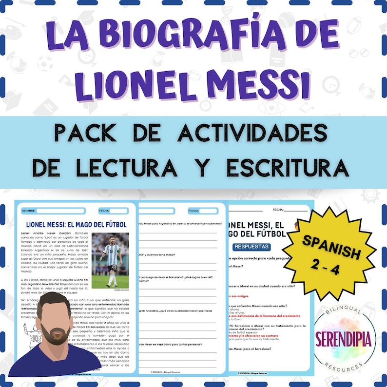 Biografía Lionel Messi | Messi LECTURA ACTIVIDADES | Lionel Messi ...