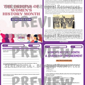 The History of Women's History Month | READING & WRITING WORKSHEETS ...