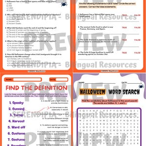 The History of Halloween | READING and WRITING WORKSHEETS | Halloween ...