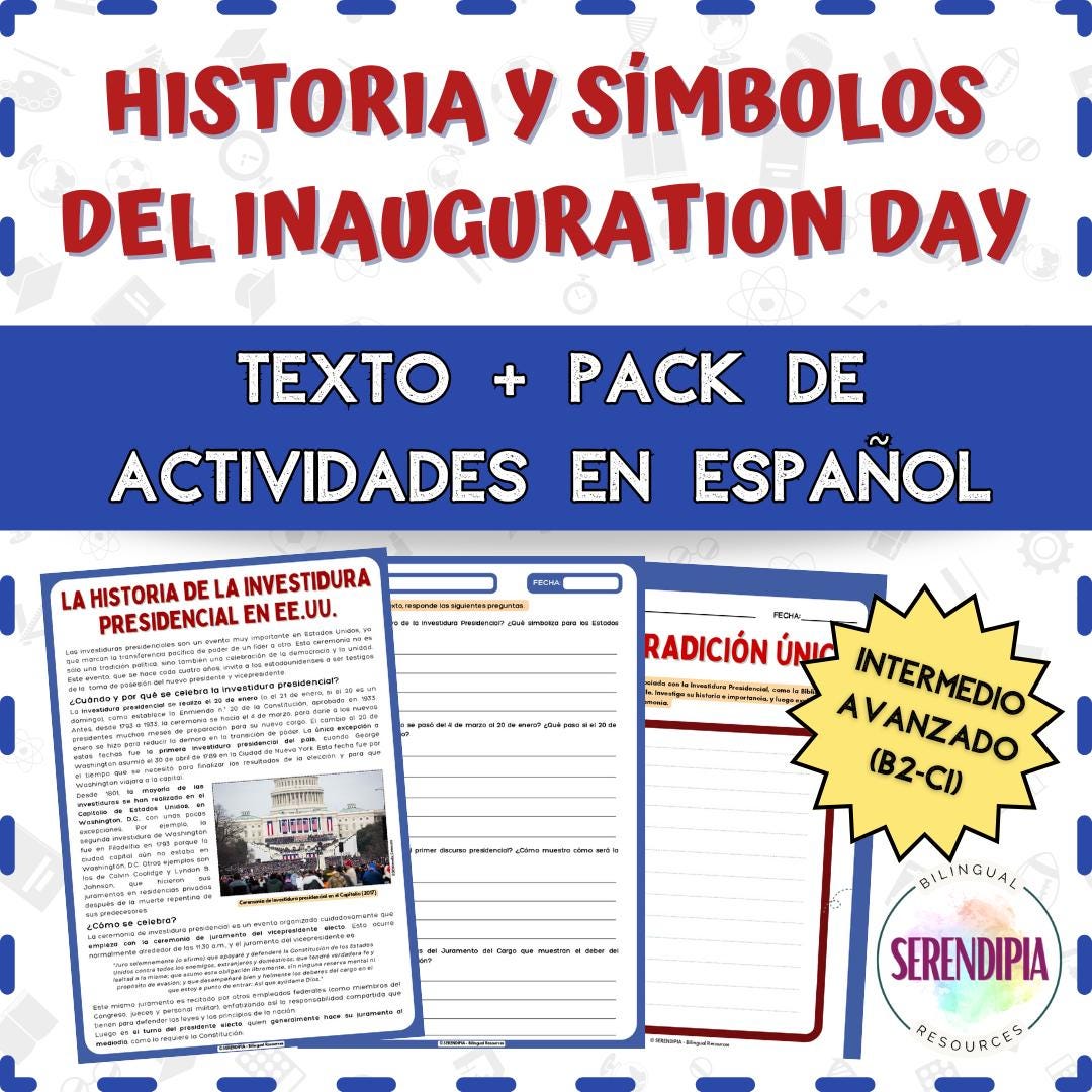 La Historia Del Inauguration Day | ACTIVIDADES LECTURA & ESCRITURA ...