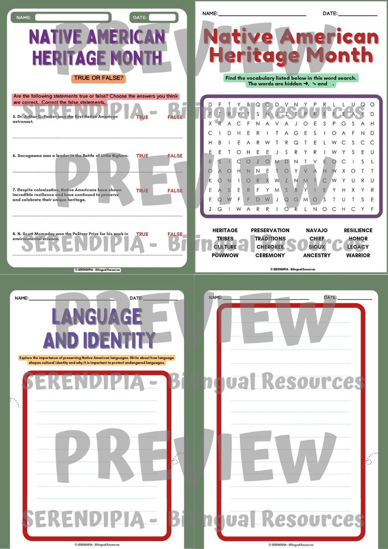 Native American Heritage Month & Leaders | READING COMPREHENSION ...