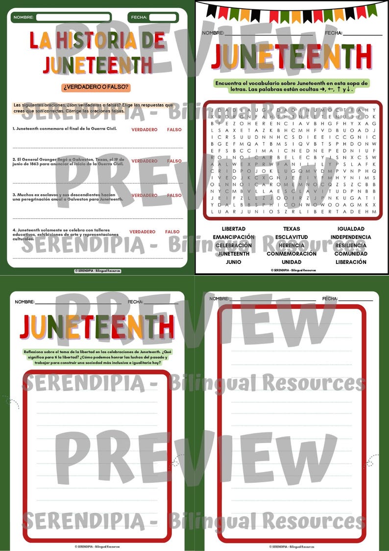 La Historia De Juneteenth ACTIVIDADES LECTURA Comprensiva | Juneteenth ...