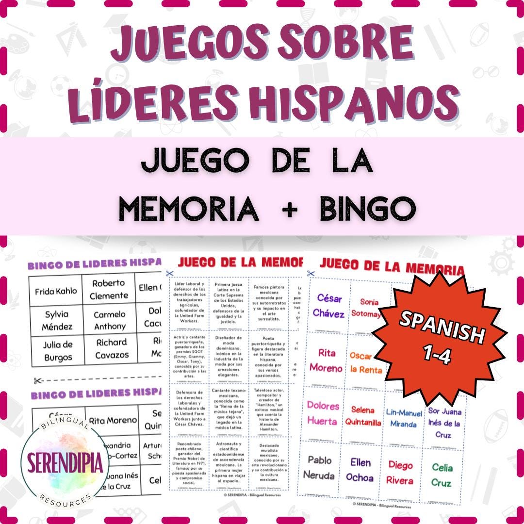 Líderes Hispanos | JUEGOS De MEMORIA Y LOTERÍA | Hispanic Heritage ...