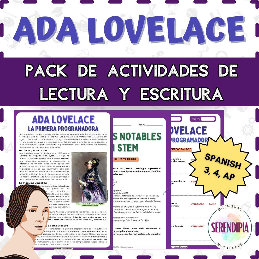 Biografía Ada Lovelace | Ada Lovelace Actividades Lectura | Women in ...