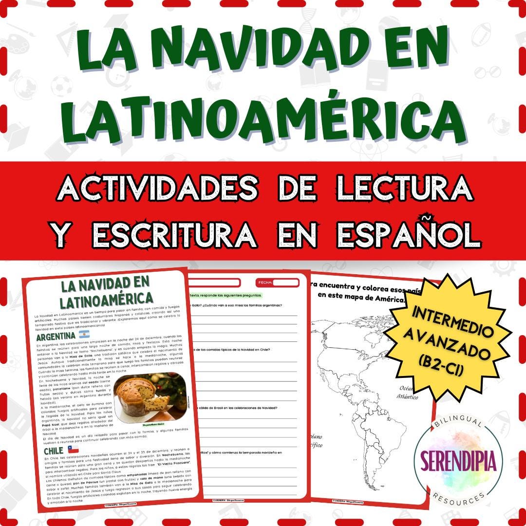 Navidad En Latinoamérica | ACTIVIDADES LECTURA & ESCRITURA | Christmas ...
