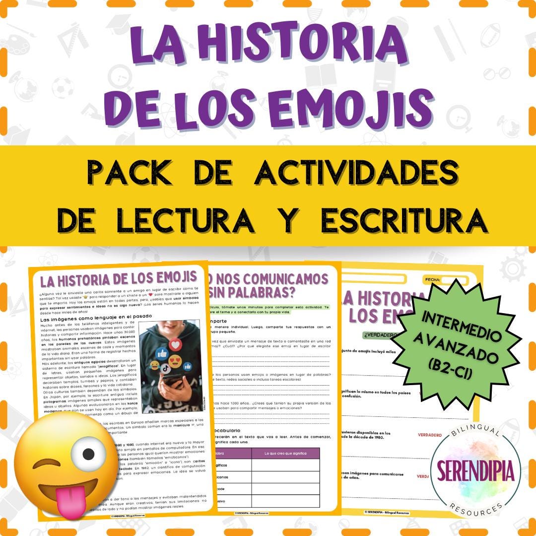 Historia De Los Emojis | Actividades LECTURA & ESCRITURA | High ...