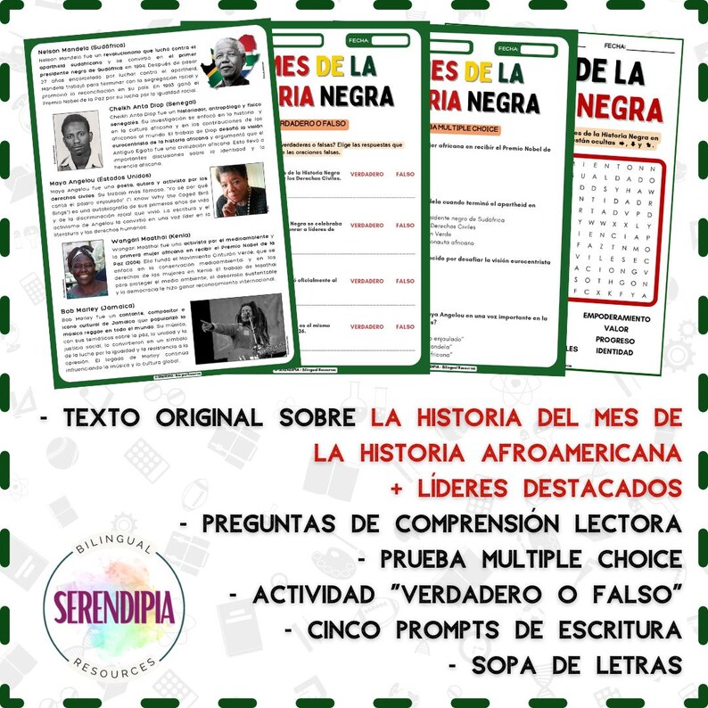 Mes De La Historia Afroamericana | LECTURA & ESCRITURA ACTIVIDADES ...