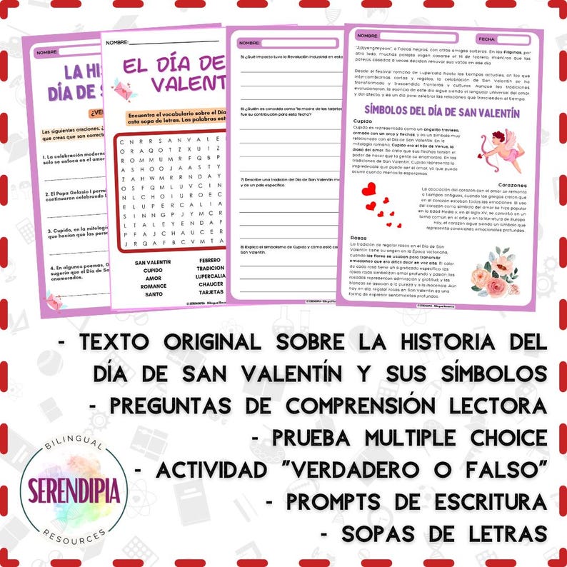 Historia Día De San Valentín | ACTIVIDADES LECTURA & ESCRITURA ...