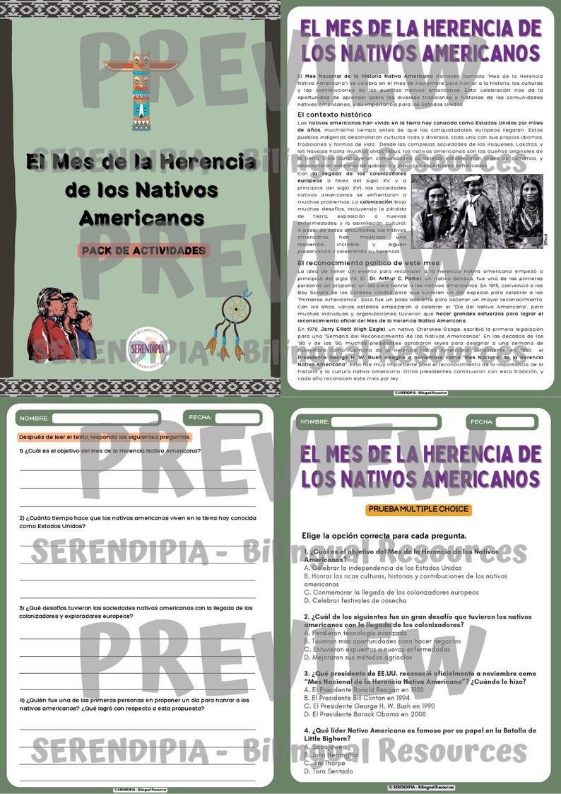 Mes Herencia Nativa Americana + Líderes | LECTURA & ESCRITURA | Native ...