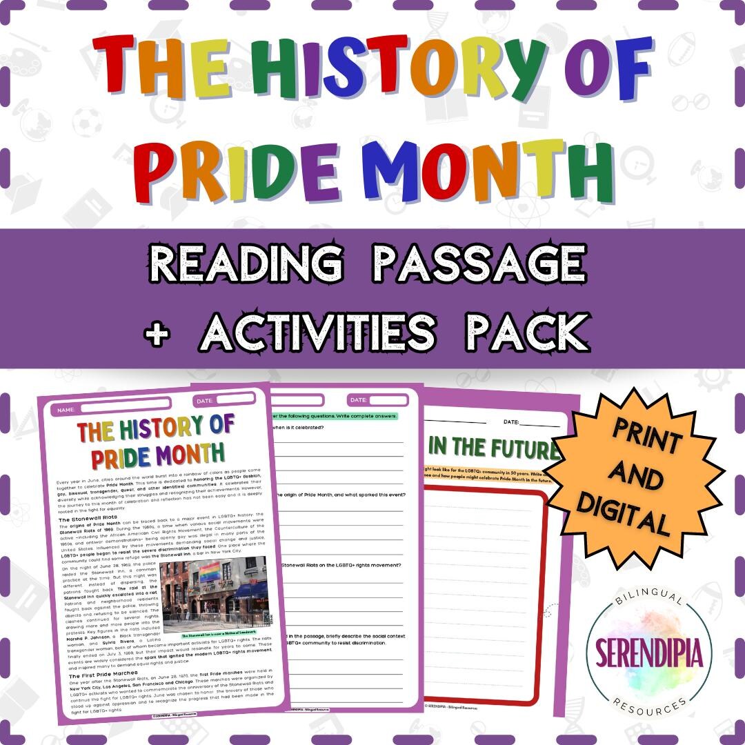 History of Pride Month - Stonewall Riots | READING COMPREHENSION and ...