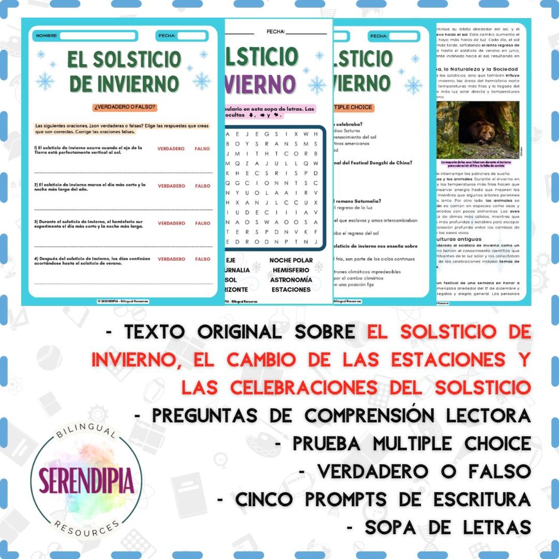 El Solsticio De Invierno | LECTURA & ESCRITURA | Winter Solstice ...