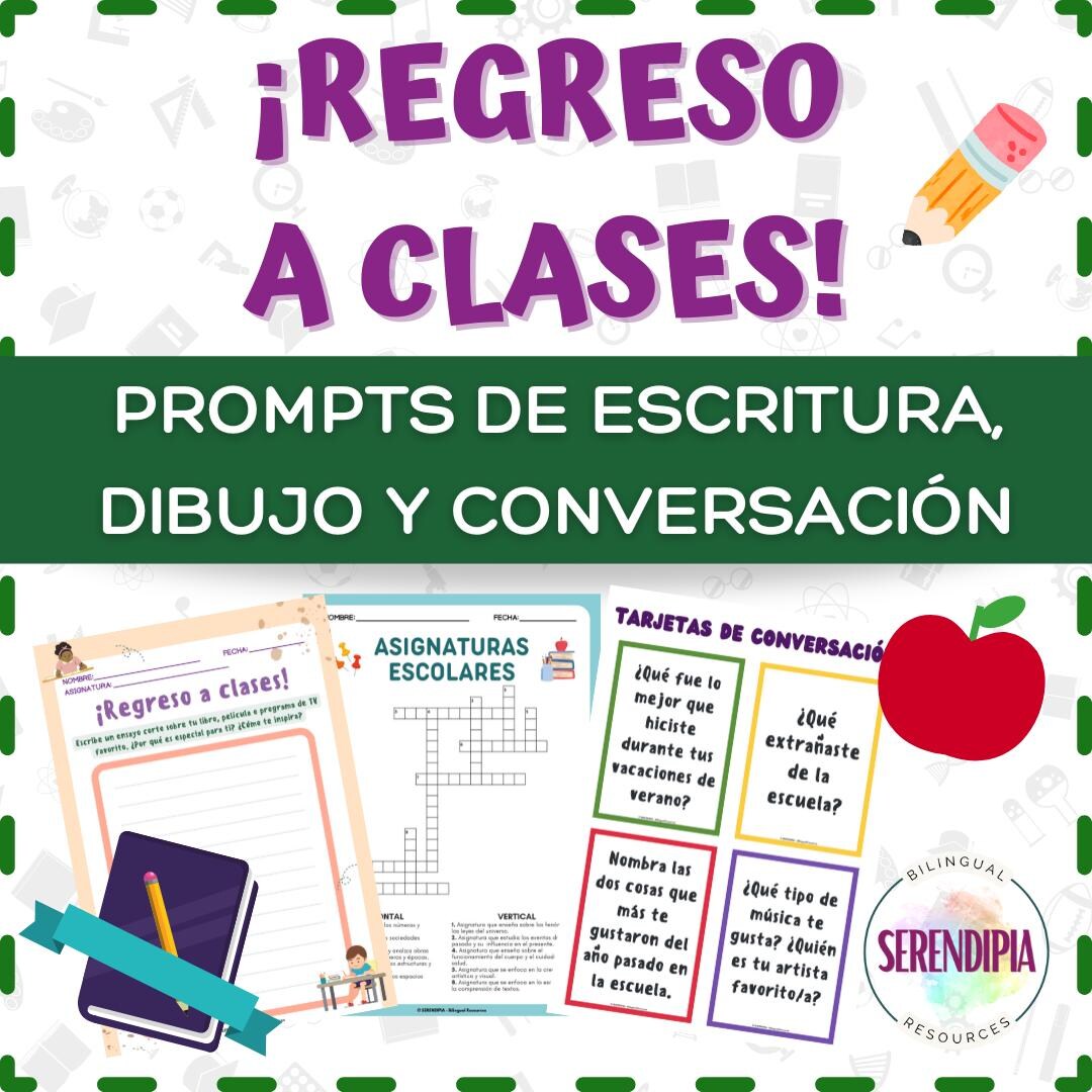 REGRESO A CLASES | Writing, Drawing, Conversation Prompts | Back to ...