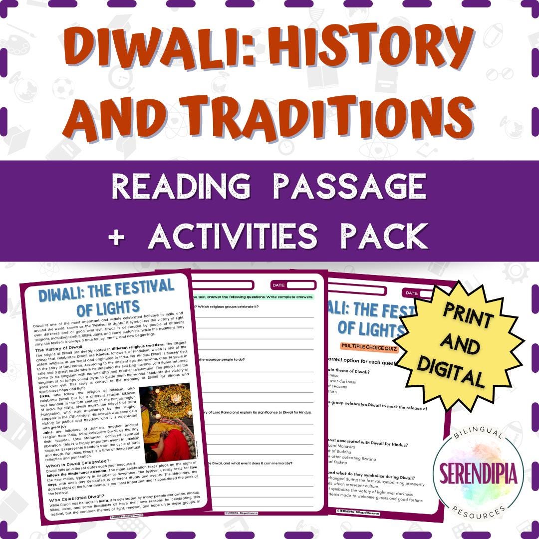 Diwali: History and Traditions | READING and WRITING WORKSHEETS ...