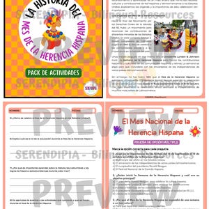 Historia Mes Herencia Hispana | LECTURA & ESCRITURA | Hispanic Heritage ...