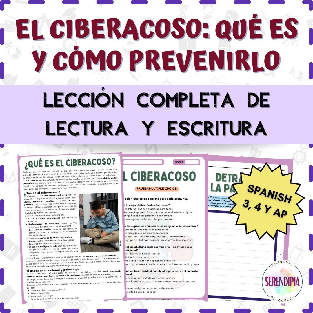 Ciberbullying Lectura Y Actividades | Cyberbullying Awareness ...