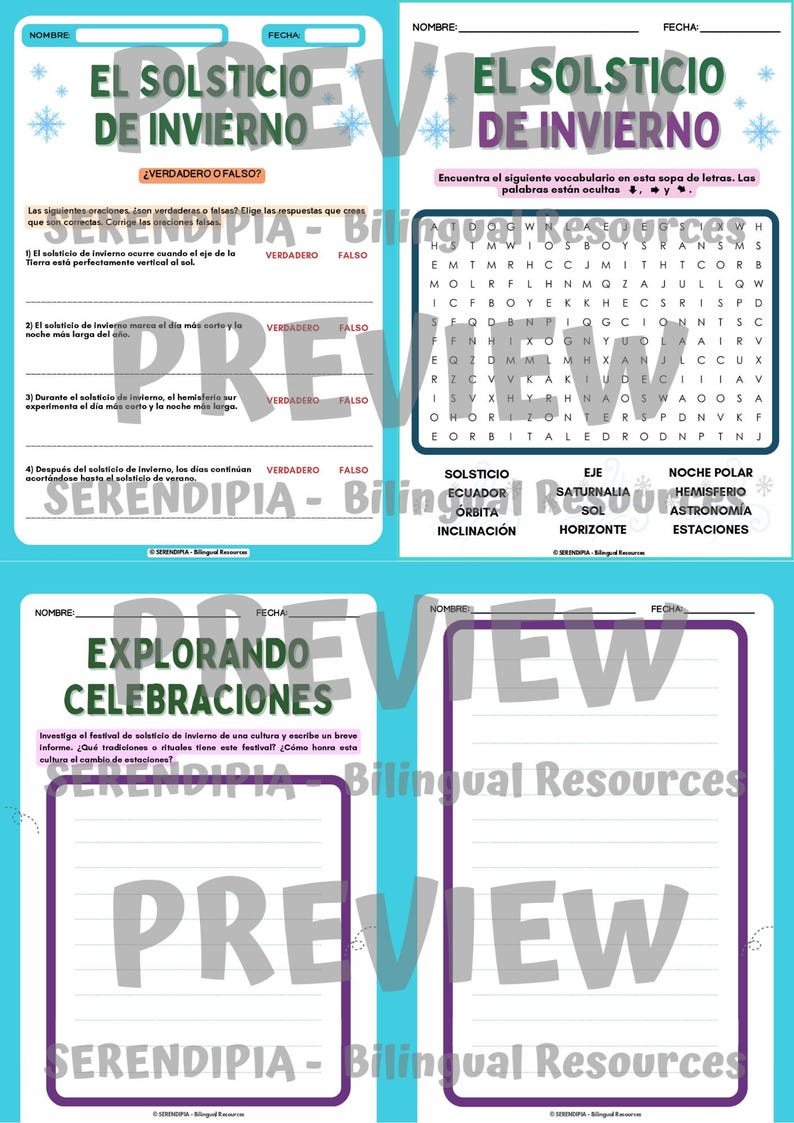 El Solsticio De Invierno | LECTURA & ESCRITURA | Winter Solstice ...