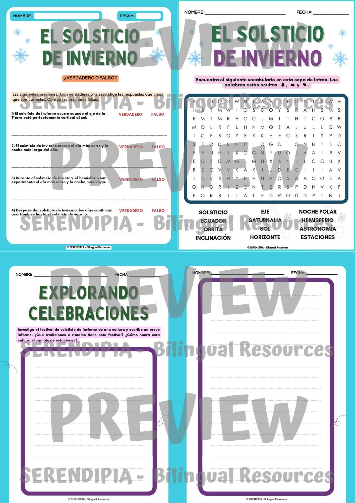 El Solsticio De Invierno | LECTURA & ESCRITURA | Winter Solstice ...