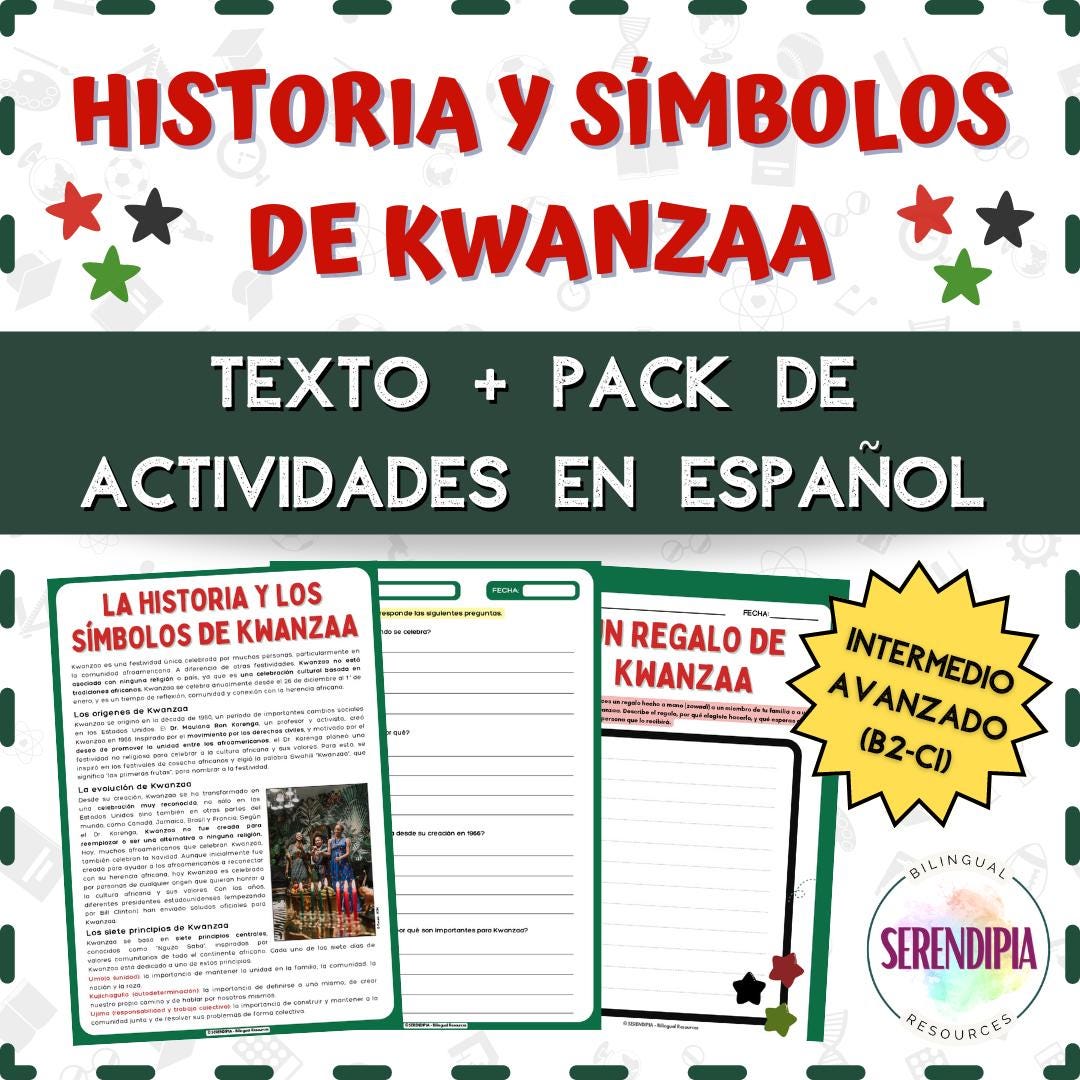 Kwanzaa: Historia & Símbolos | LECTURA Y ESCRITURA | Spanish Reading ...