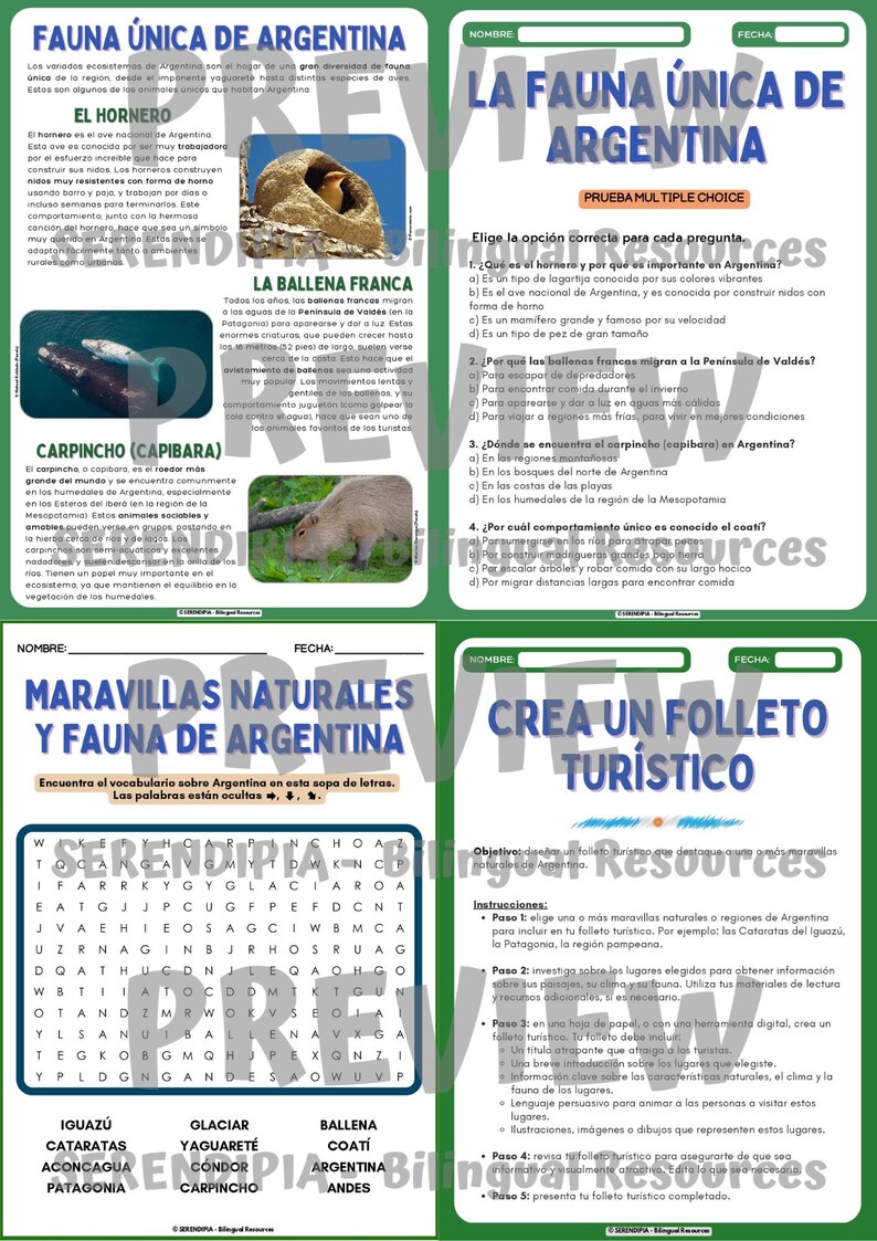 Argentina: Geografía, Naturaleza, Animales | LECTURA & ESCRITURA ...