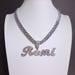 Custom Tennis Cursive Name Necklace Iced Out Personalized Name Pendant ...