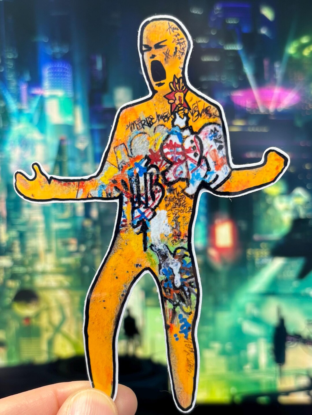 Graffiti Street Art Sticker Handmade Die Cut Edgy Urban Art Decal for ...