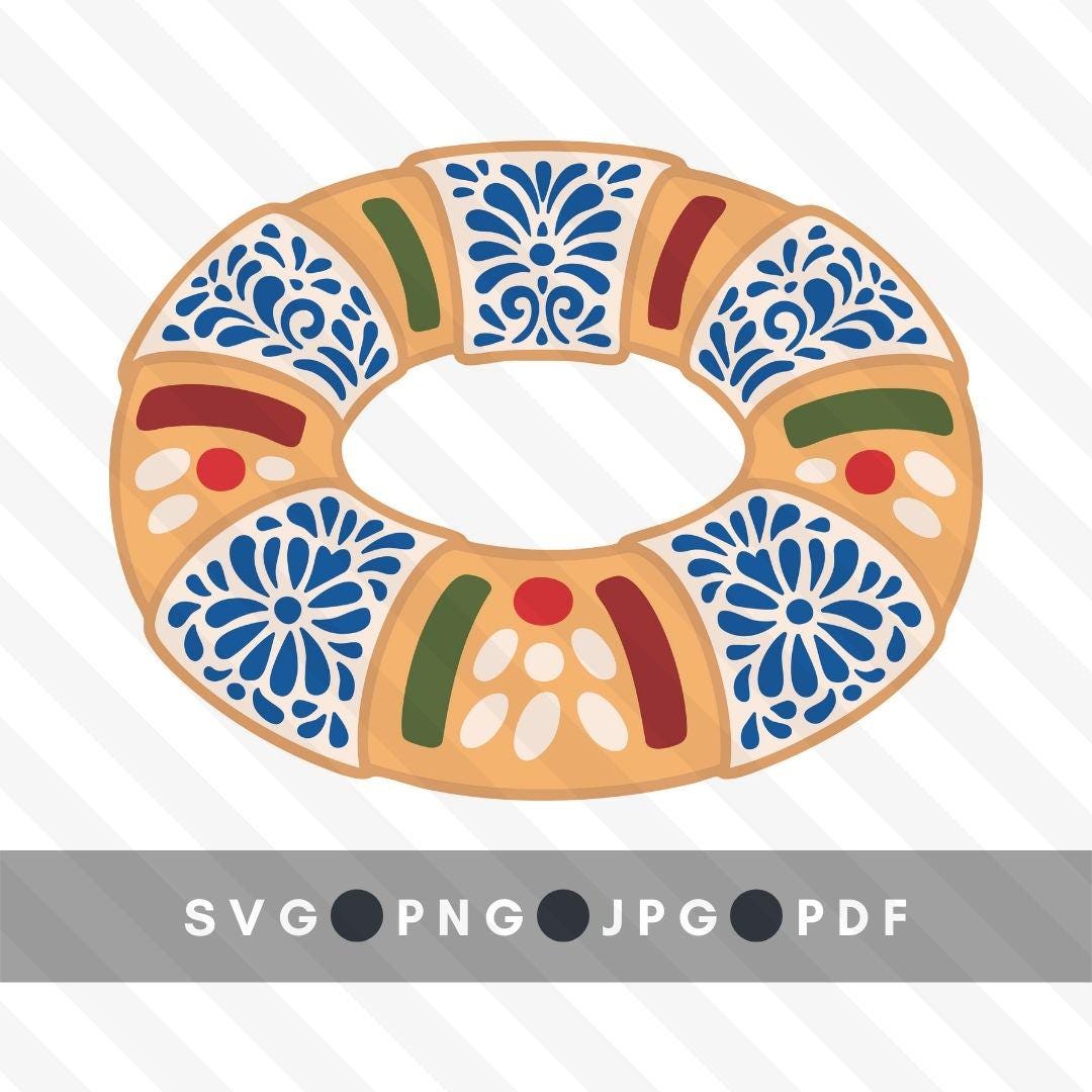 Rosca De Reyes SVG | Talavera Rosca Printable | Mexican Epiphany ...
