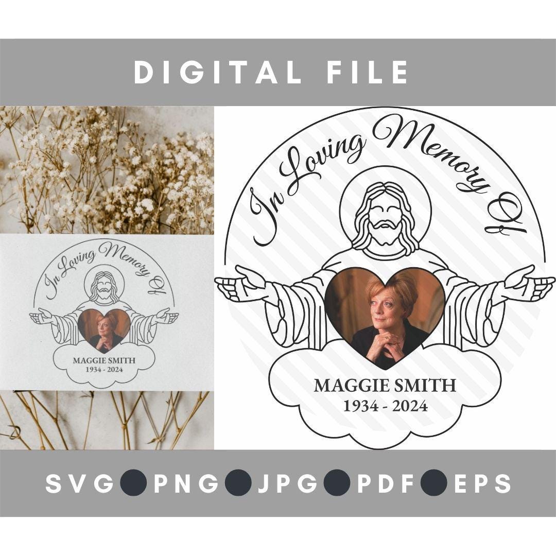 In Loving Memory SVG Jesus Memorial Photo Template Jesus SVG Jesus Png ...