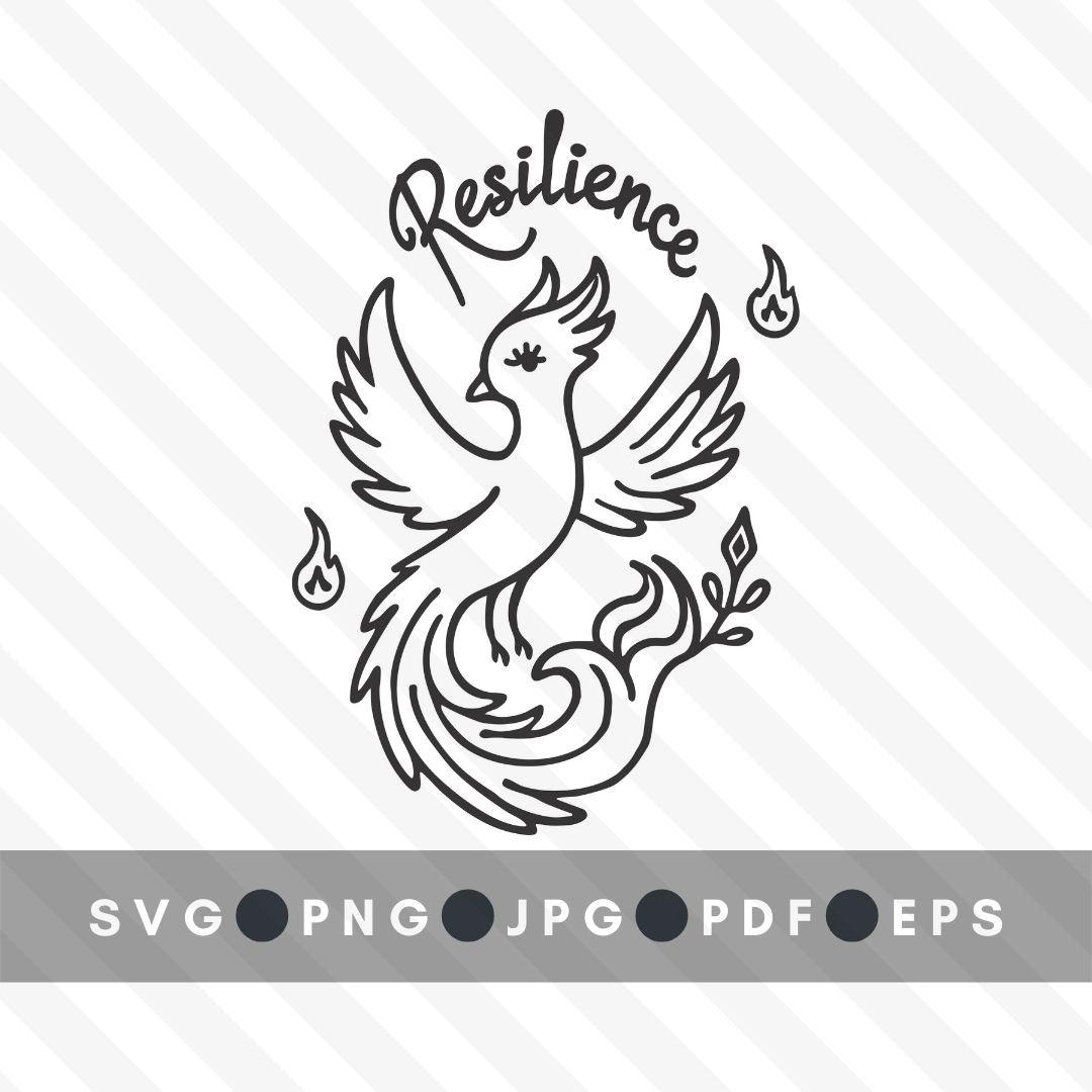Resilience Phonenix Bird Svg Phoenix Clipart Phoenix Illustration ...