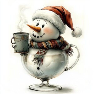 12 Drunk Snowman Clipart, Winter Graphic, Tipsy Snowman, Christmas ...